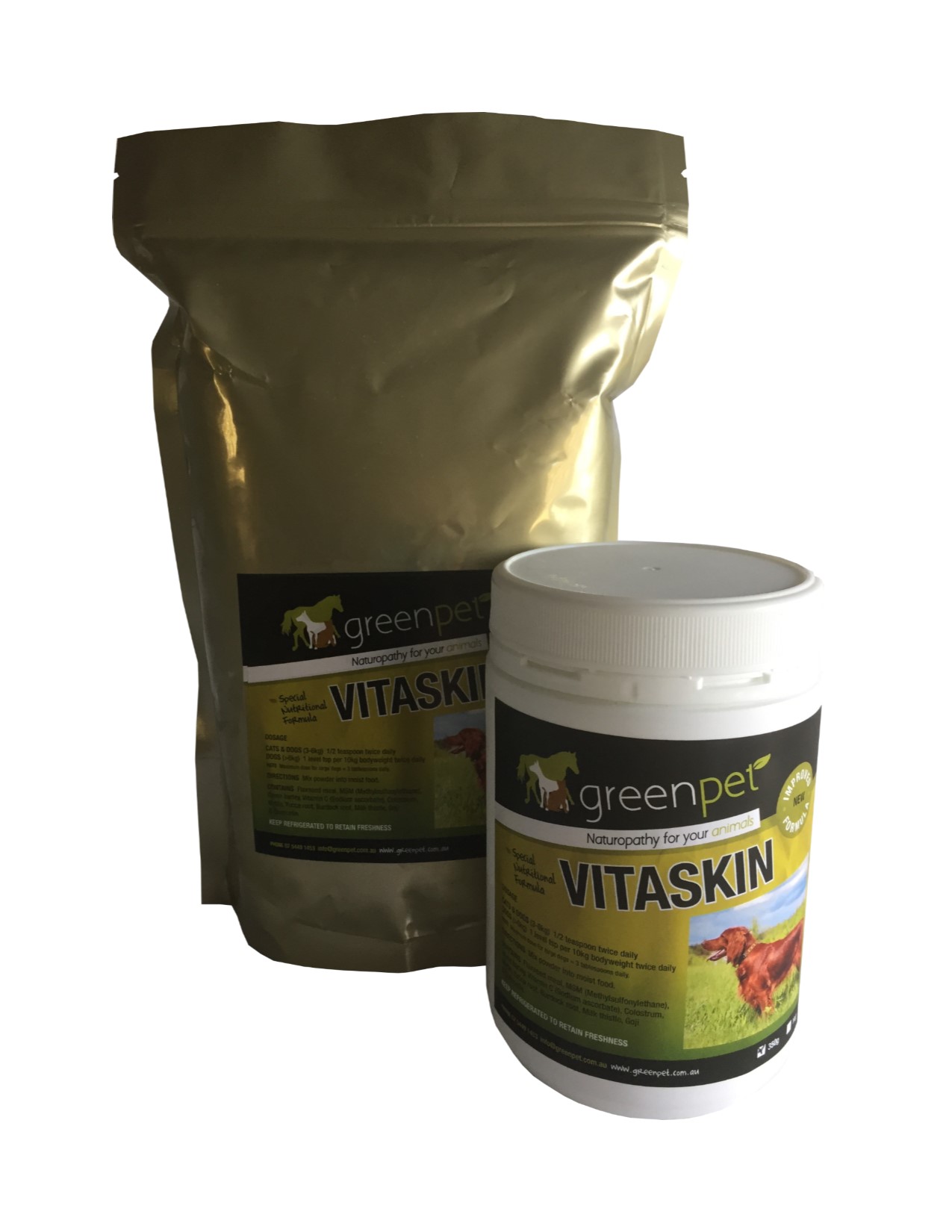 Greenpet Vitaskin Supplement New Improved Formula | Greenpet